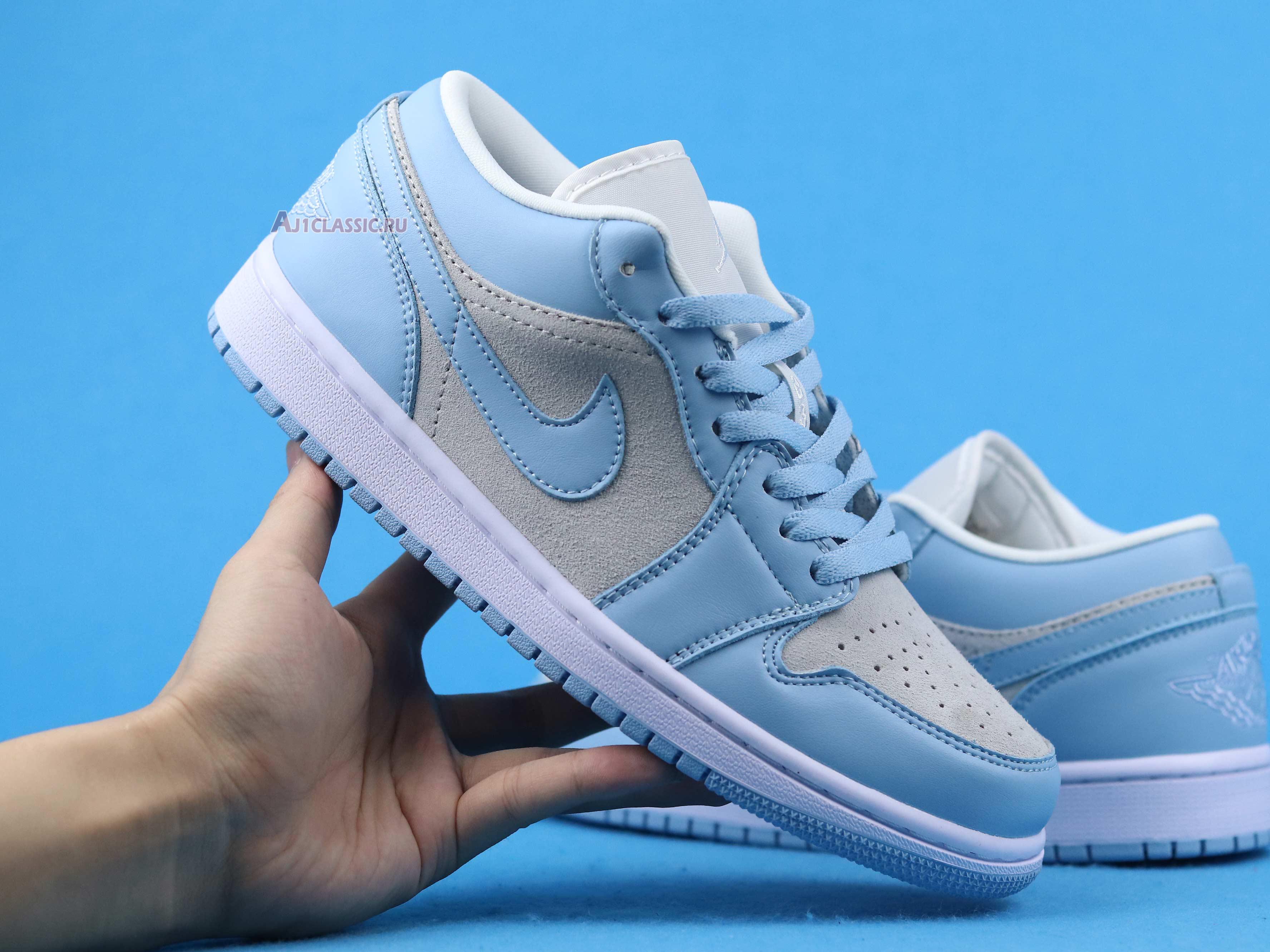Air Jordan 1 Low University Blue DC0774-050 Football Grey/Aluminum ...