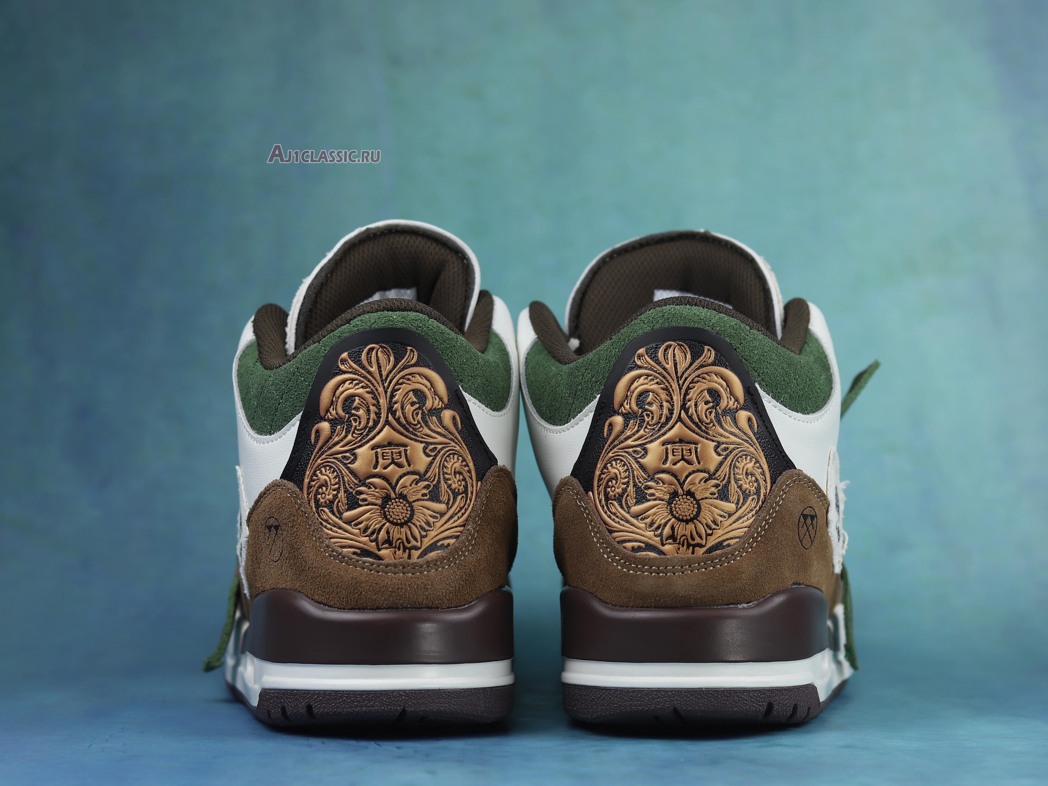 Air Jordan 3 Retro Tiger 398614-500 White/Brown/Green Sneakers